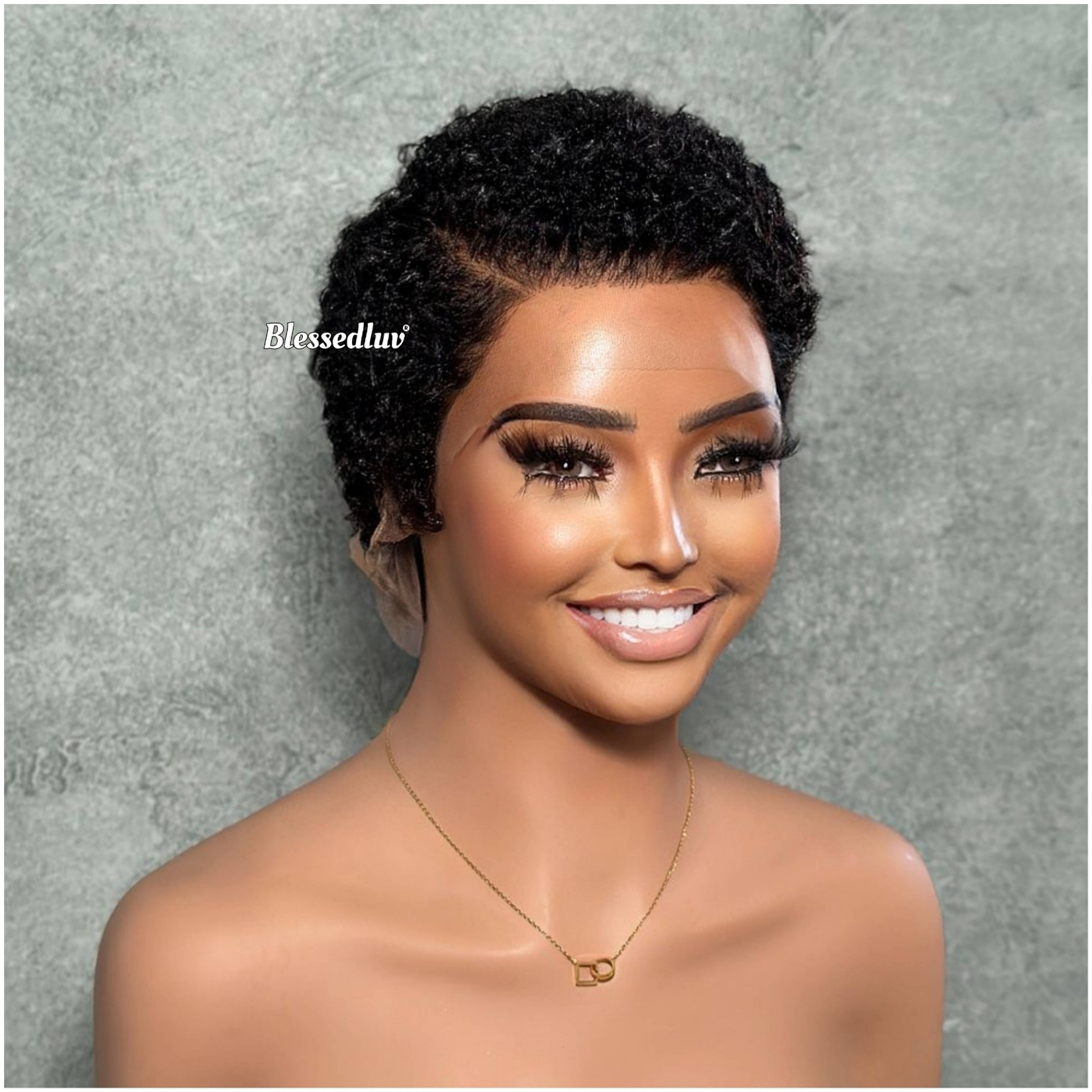 Lydia – Pixie Cut Glueless Full Lace Wig, Ready to Wear – Blessedluv.com